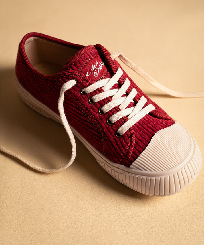 Wicked Brothers Cherry | Corduroy Shoes by Theater – Theater.xyz