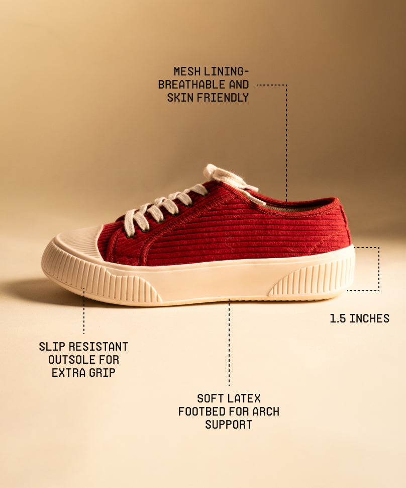 Wicked Brothers Cherry | Corduroy Shoes by Theater – Theater.xyz