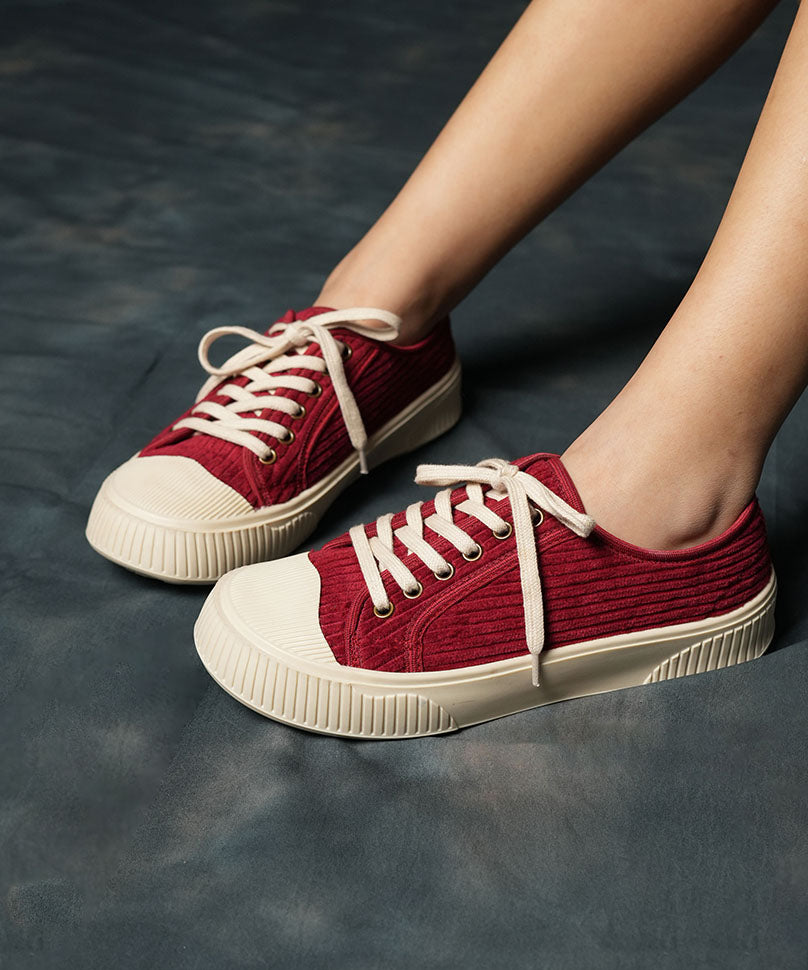 Wicked Brothers Cherry | Corduroy Shoes by Theater – Theater.xyz