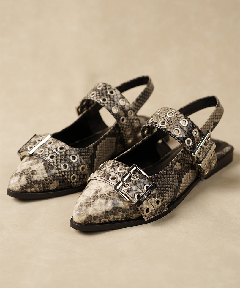 Paramores White - Faux Snake Skin Punk Shoes with Comfort Insole ...